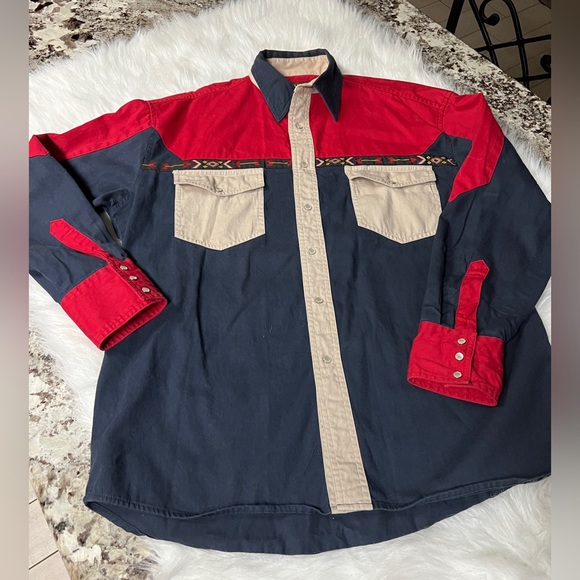 Rustler by Wrangler | Shirts | Rustler By Wrangler Long Sleeve Pearl ...
